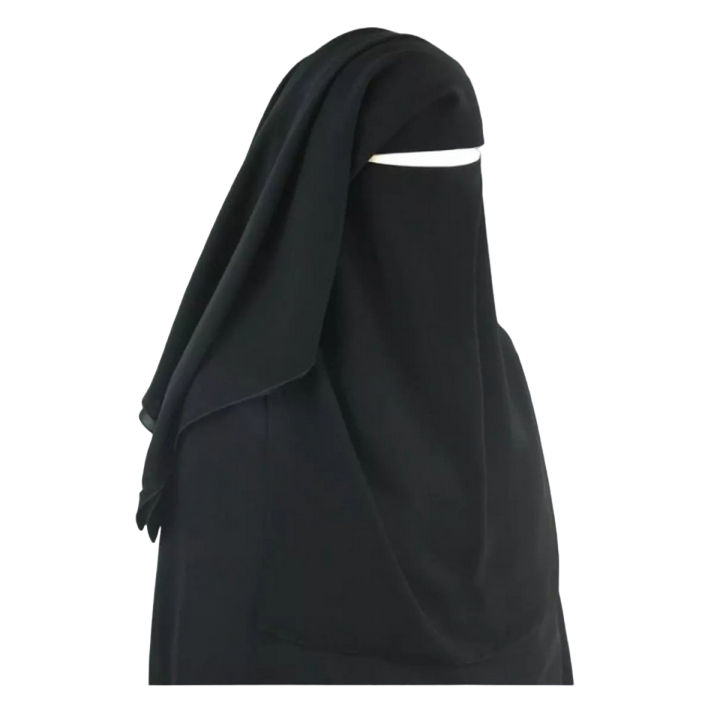 Women Hijab Triple Nakab Patti 3 Layer Big Size | Daraz.pk