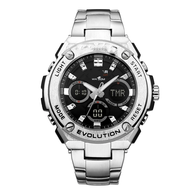 Waterproof digital sports Watches for men and boys-stainless steel ...