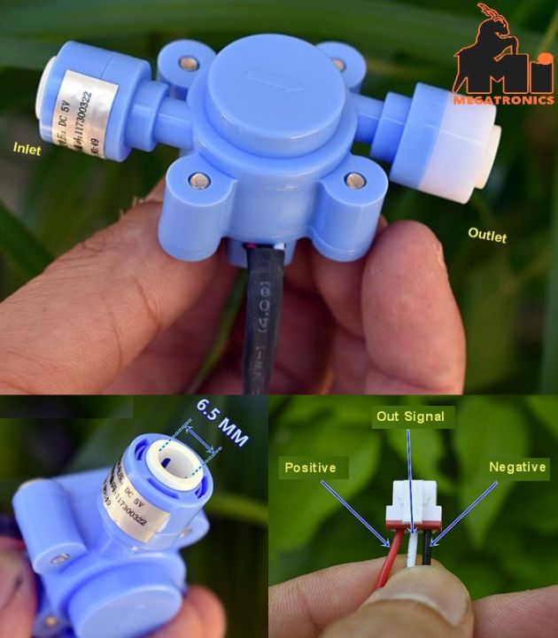 Water dispenser coffee machine flow sensor DC5V 1/4 pulse counter Gree ...