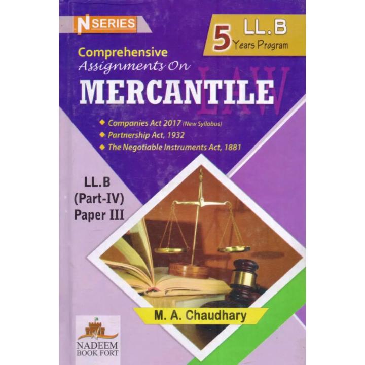 Comprehensive Assignments On Mercantile LLB Prt-4 Paper-3 | MA CHaudry ...