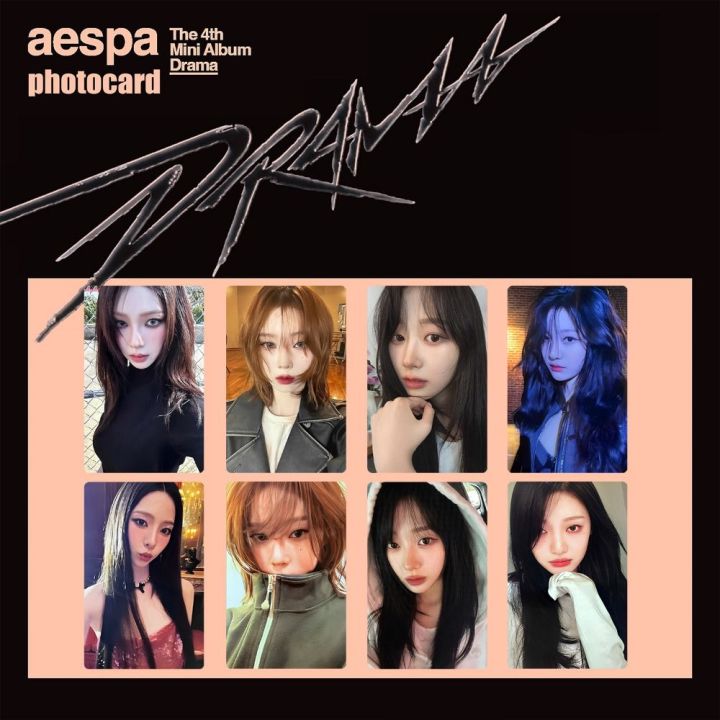 4/8Pcs Idol Photo New Album "DRAMA" Idol Singer Photocard WINTER ...