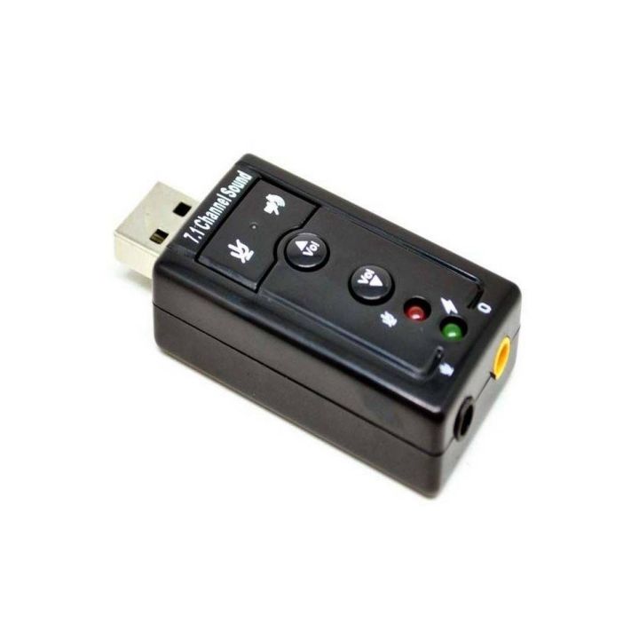 USB 7.1 Channel Sound Adapter - Black | Daraz.pk