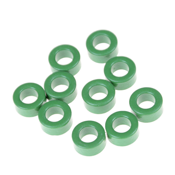 10Pcs Inductor Coils Green Toroid Ferrite Cores Anti-interference 10mm ...