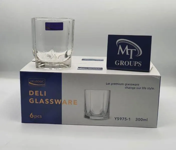 300ML Delisoga Glassware 6 Piece Glass Set | Daraz.pk