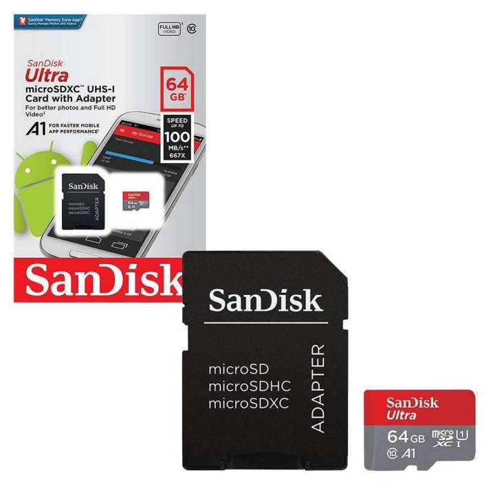 Full Package Micro Sd Card 64Gb By Sandisk | Daraz.pk