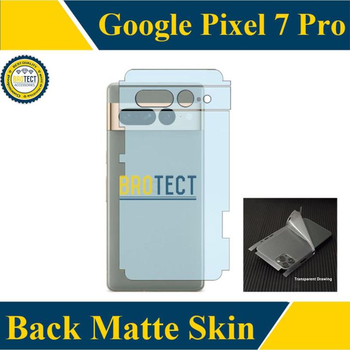 Google Pixel 7 Pro Compact Back Matte Protector Soft Skin Sheet Film ...