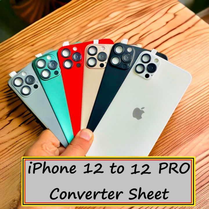 iPhone 12 to 12 PRO Back Converter Sheet, Converter Protection Sheet ...