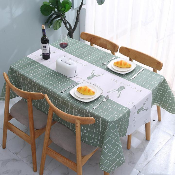 PVC Plastic Kitchen Table Cloth Oil Proof Water Proof Fabric Table ...