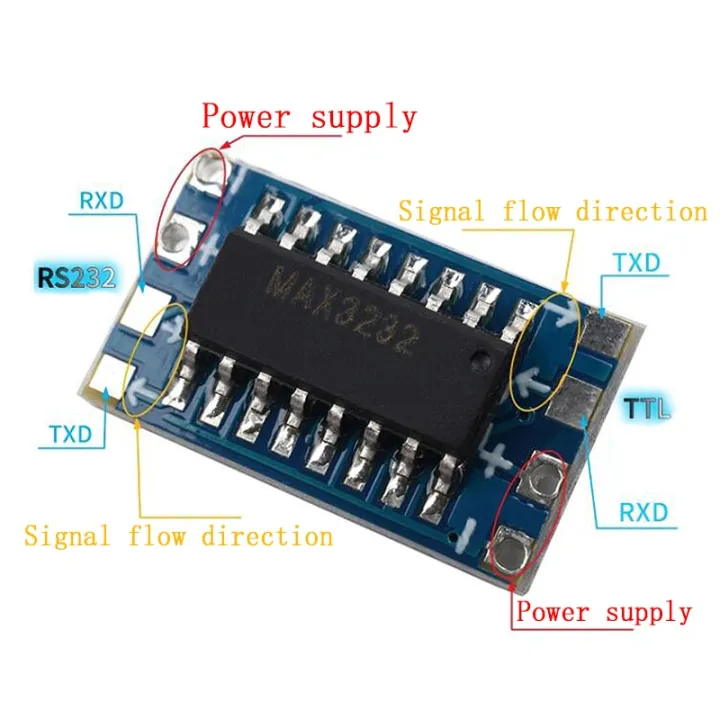 10PCS Mini MAX3232 RS232 to TTL Serial Port Leavel Converter Brush ...