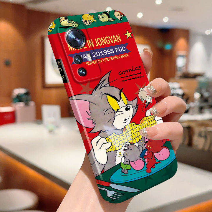 For Xiaomi 12 Pro Back Cover Cartoon Tom Jerry Design All-inclusive ...