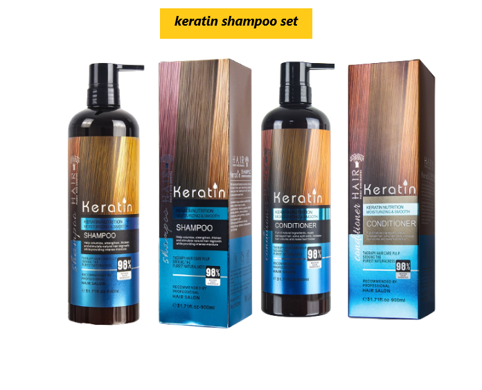 keratin Straightening Shampoo Conditioner keratin hair treatment 900ml ...
