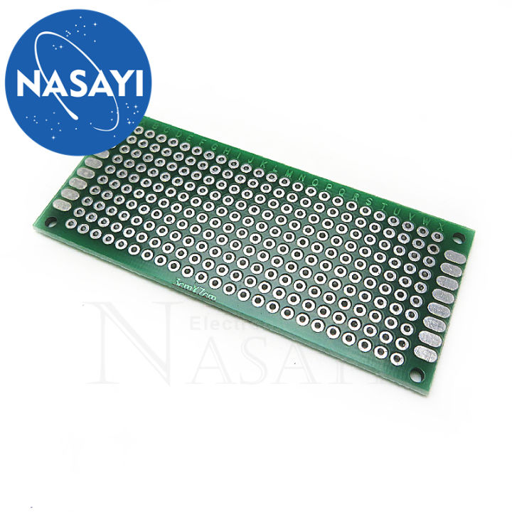 5pcs Double-sided spray tin green oil glass fiber board PCB board 3x7cm ...