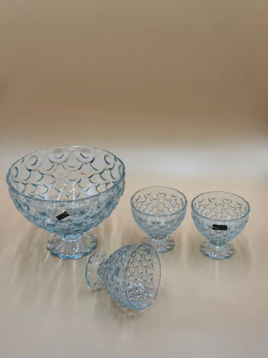 DELI Delisoga Glassware water sets 7pc Glass Set Fruit Trifle Crystal ...