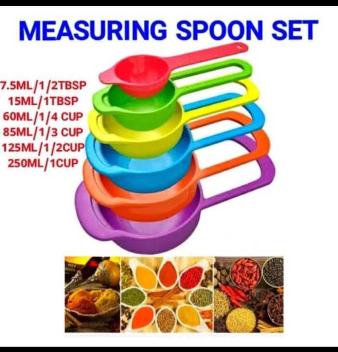 Pack Of 6 Multi Colour Measuring Spoons | Daraz.pk