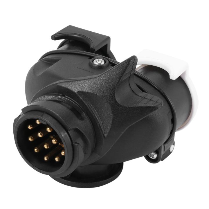 13 Pin To 7 Pin Double-Head Connector Campervan Caravan Plug Socket ...