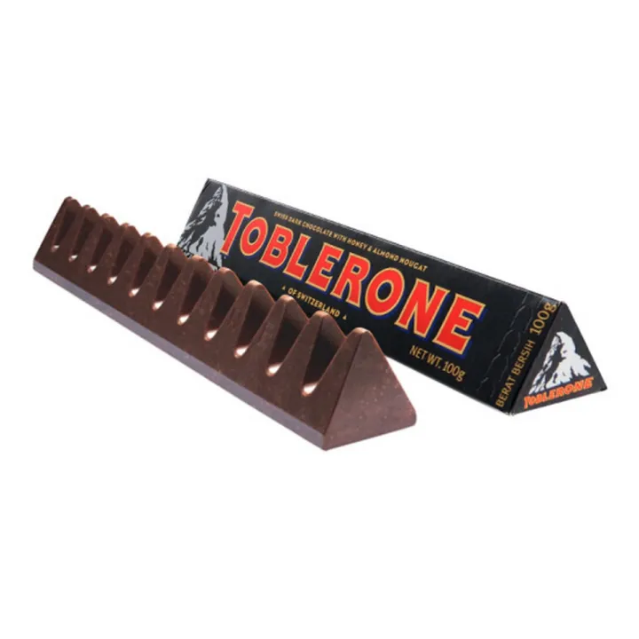 Toblerone Dark Chocolate 2 bars of 100 grams each (Halal; Made in ...