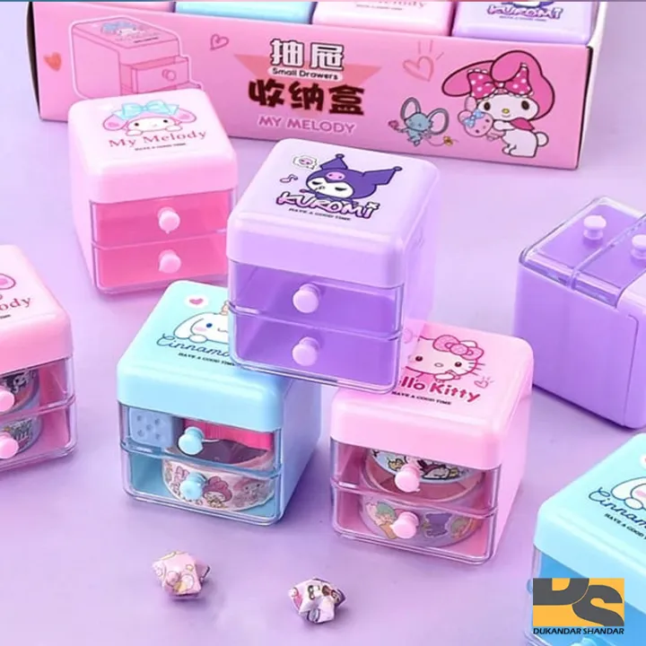 Cute Sanrio kuromi mini drawer premium quality for girls and boys mini ...