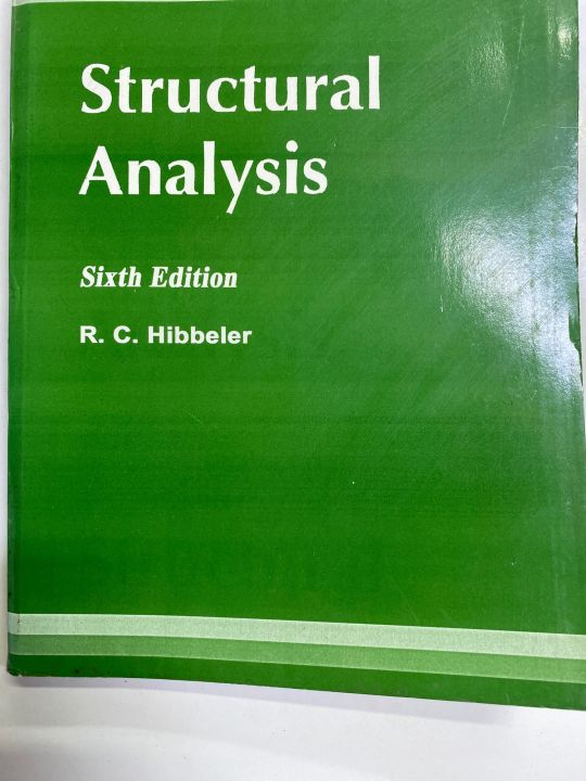 STRUCTURAL ANALYSIS 6th EDITION BY RC HIBBELER | Daraz.pk