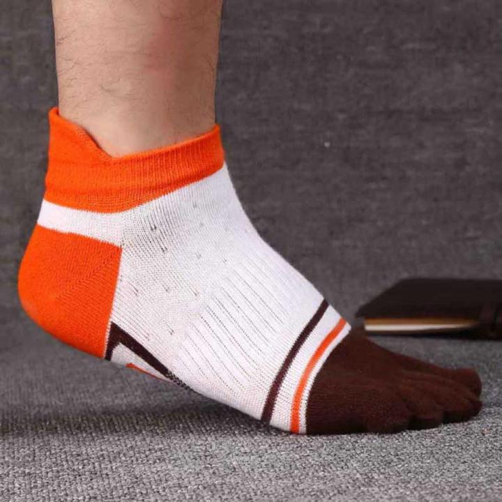 【KuaKe Mall】1 pair 39-43 Toe Socks men Finger-separated Odor Cotton ...