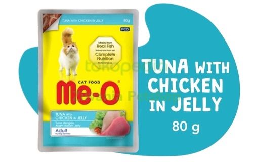ME-O ADULT CAT WET FOOD TUNA WITH CHICKEN IN JELLY 80GM | Daraz.pk