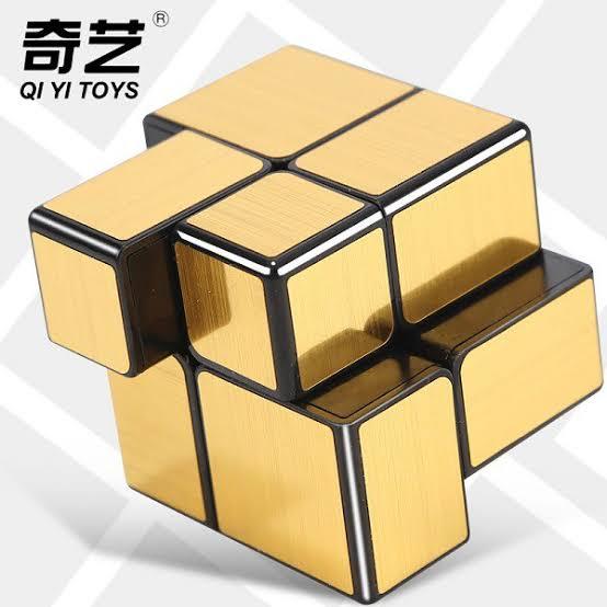 2*2 Original Rubik's Mirror Cube ( Gold ) for Kids, Boys, Stickerless ...