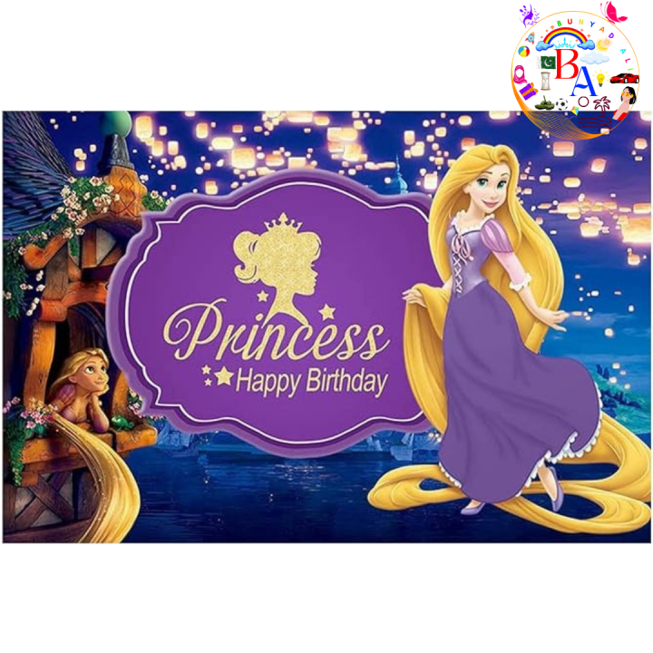 Tangled Fancy Backdrop Rapunzel Theme Fancy Panaflex Tangled Birthday ...