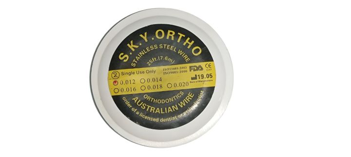 Stainless Steel Dental Wire Orthodontic Instruments 7.6 mm , 0.012 ...