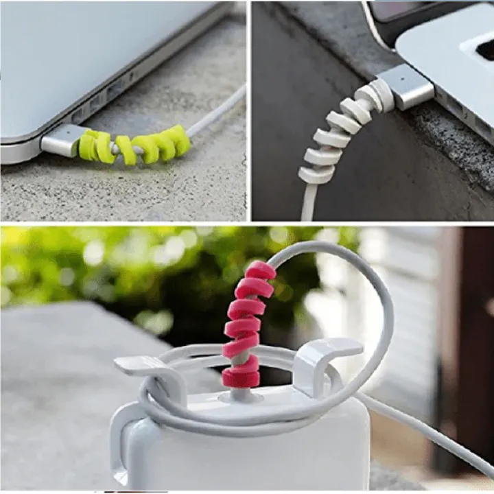Pack of 10 Silicon USB Cable Protector Charger Wire Saver 4 Pieces ...