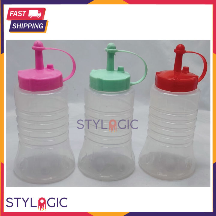 Pack of 3 - 300 ml Clear Squeeze Ketchup, Condiment & Sauce Bottles Dispenser | Daraz.pk