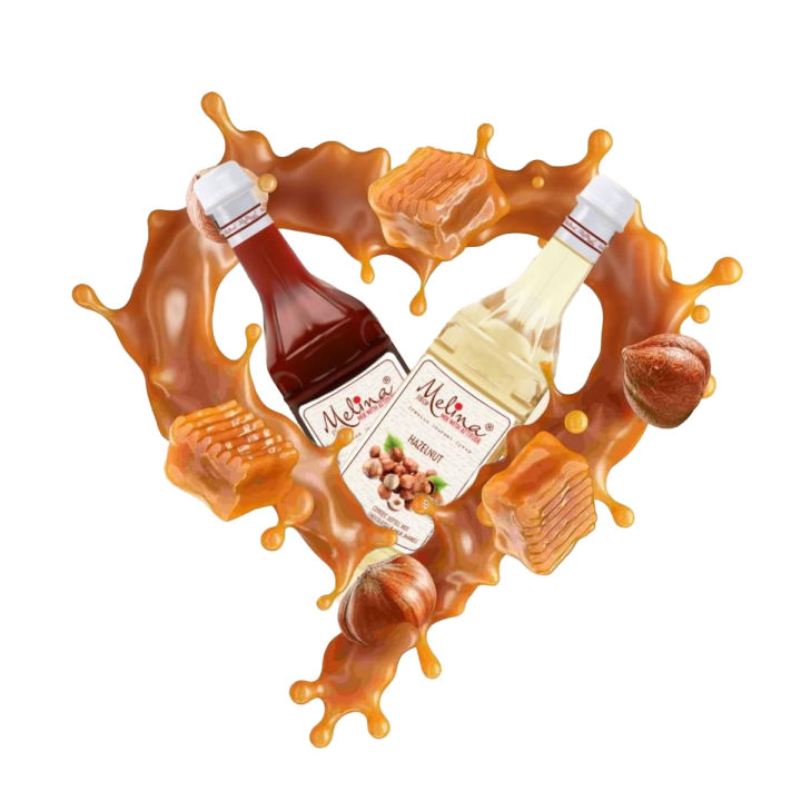 Melina - COMBO Caramel & Hazelnut Flavored Syrup- 750ml | Daraz.pk