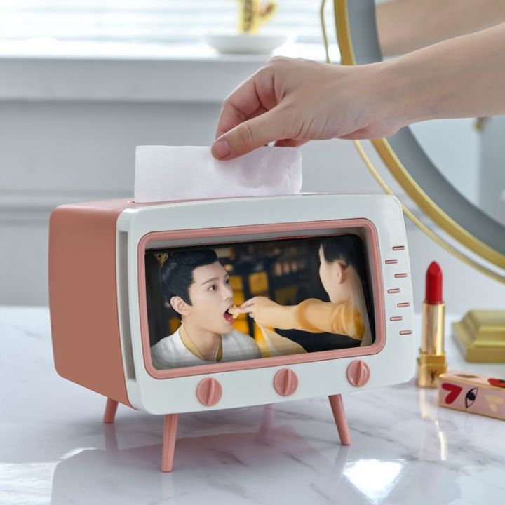 Creative TV Shape Tissue Box And Phone Holder | Daraz.pk