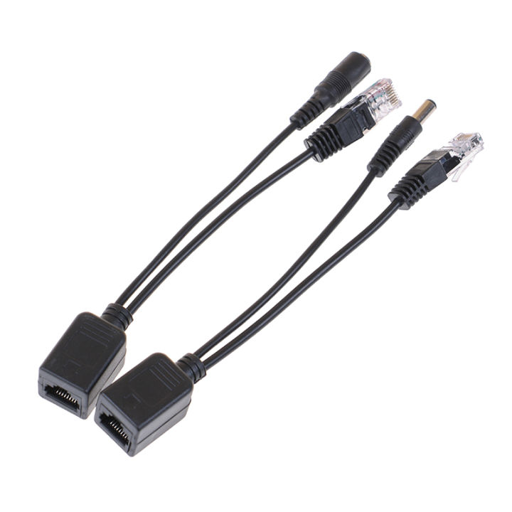 1set POE Cable Passive Power Over Ethernet Adapter Cable POE Splitter ...
