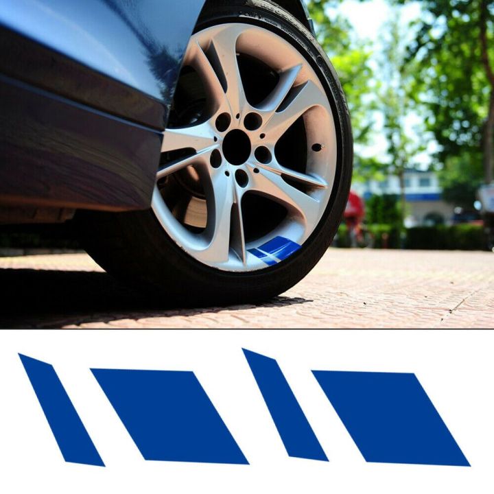 New 6pc NEW Practical Reflective Car Wheel Decal Tire ticker Wheel Rim ...