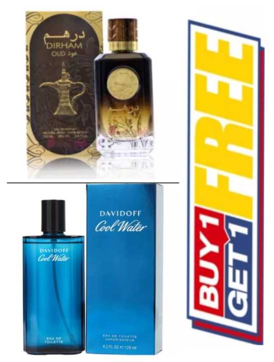 Buy 1 Get 1 Free - Pack of 2 Perfume - COOL WATER Perfume 100ml with ...