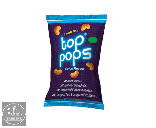 Top Pops (Rs10 pack - Pack of 24)– Spicy & Chicken Flavor | Crunchy ...