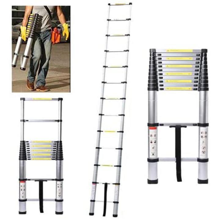 Original Aluminium 3.8 M Ladder Portable Multi-Usage Non-slip Aluminium ...