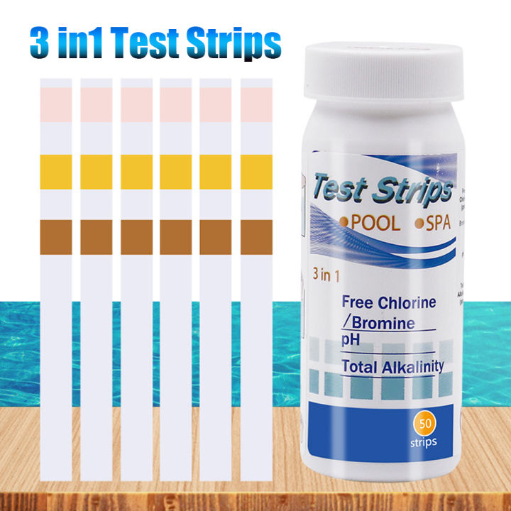 50Pcs Water Test Strips 7 in 1 Pool & SPA Quality Testing Strips for ...