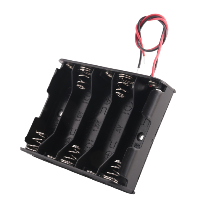 Spreeshop 5 x 1.5V AA Battery Slot Holder Case Box Wire Black | Daraz.pk