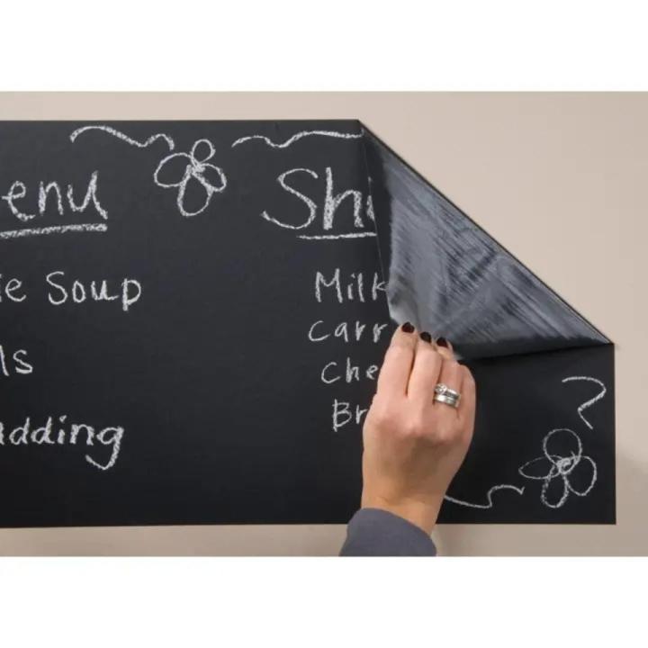 Large Chalkboard Sticker Paper - DIY Black Board Wall Adhesive Contact ...