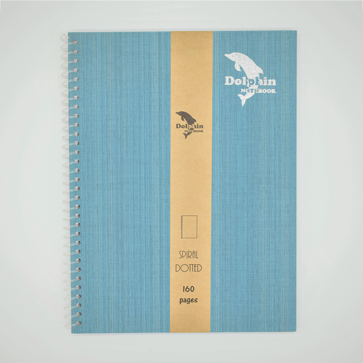 Dolphin Notebooks A4 Spiral - Light Blue - Dotted | Daraz.pk