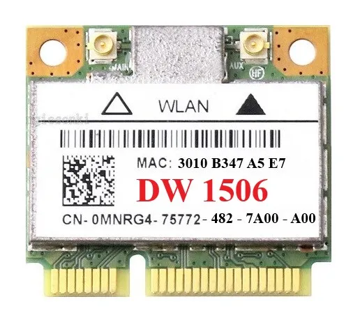 Dell OEM Wireless 1506 DW1506 WiFi 802.11 b/g/n Half-Height Mini-PCI ...