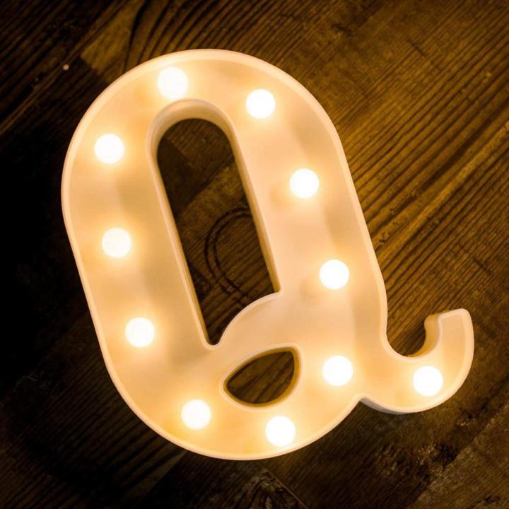 LED Alphabet letter Q Lights Alphabet Light Up Marquee Letters Sign for ...