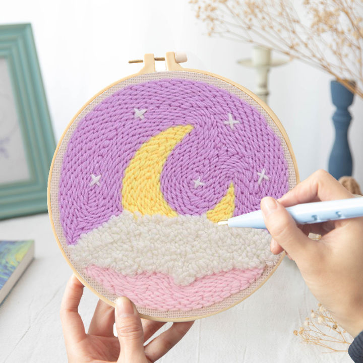 Emotion HENG Scenery Moon Punch Needle Embroidery Starter Kits DIY ...