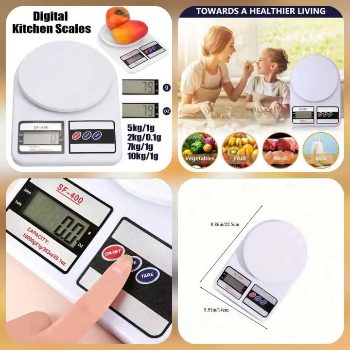 10kg Digital Kitchen Weight Scale | Best Food Scale for Cooking, Baking ...