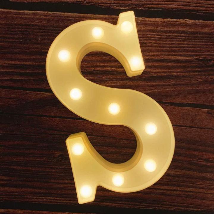 LED Alphabet letter S Lights Alphabet Light Up Marquee Letters Sign for ...