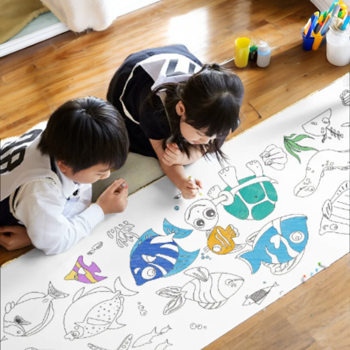 3 Meters, 6 Meters, 10 Meters Long Children's Drawing Roll Coloring ...