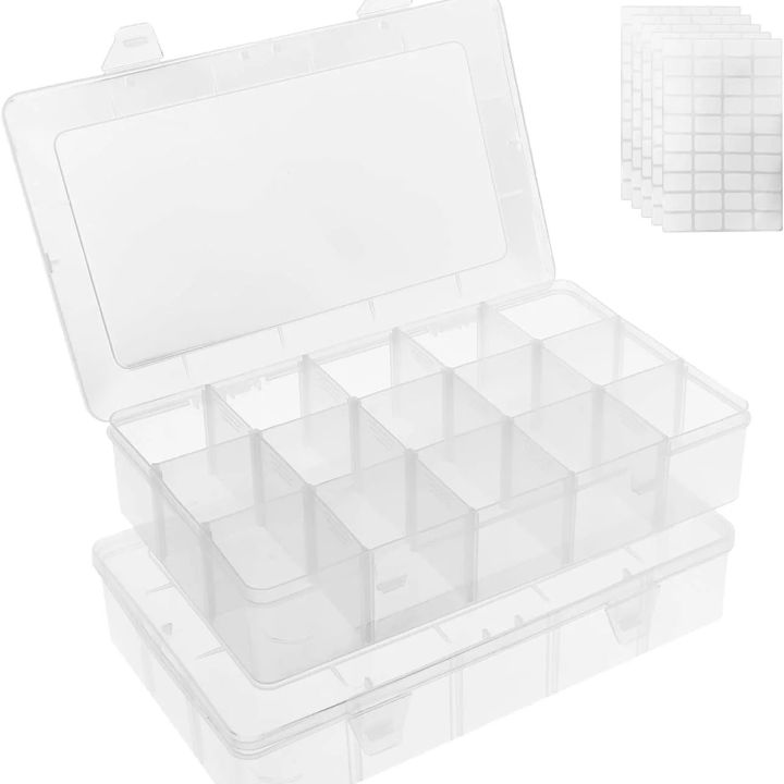 15 Grids Clear Plastic Organizer Box | Daraz.pk