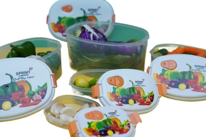 IKEA STYLE FOOD CONTAINERS, STACKABLE PLASTIC STORAGE BOXES ( 3PC SET ...