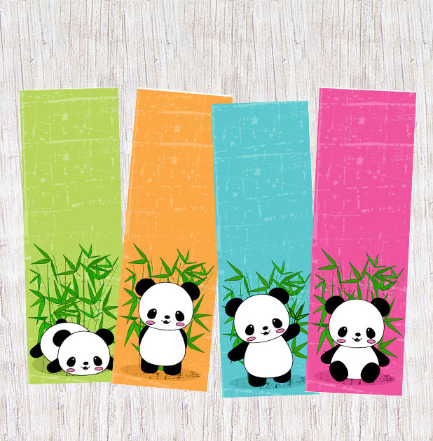 Panda Bookmarks-Pack Of 4 (Premium Quality | Daraz.pk