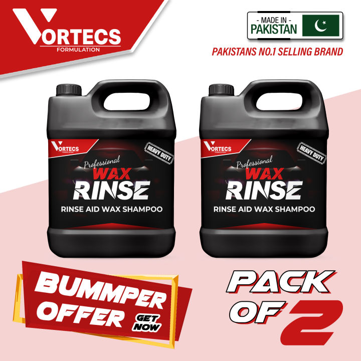 Pack of 2 Wax Rinse Sealant Car wash & wax shampoo - 4 litre | Daraz.pk